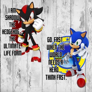 PNG Sonic, Shadow Quote, Instant Download, 300DPI - Etsy