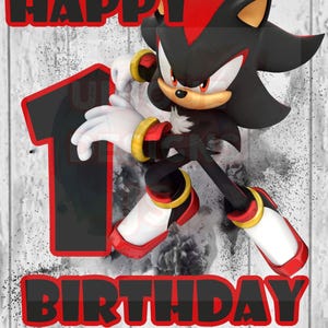 PNG Shadow Happy Birthday Images, Sonic, 300DPI, Instant Download - Etsy