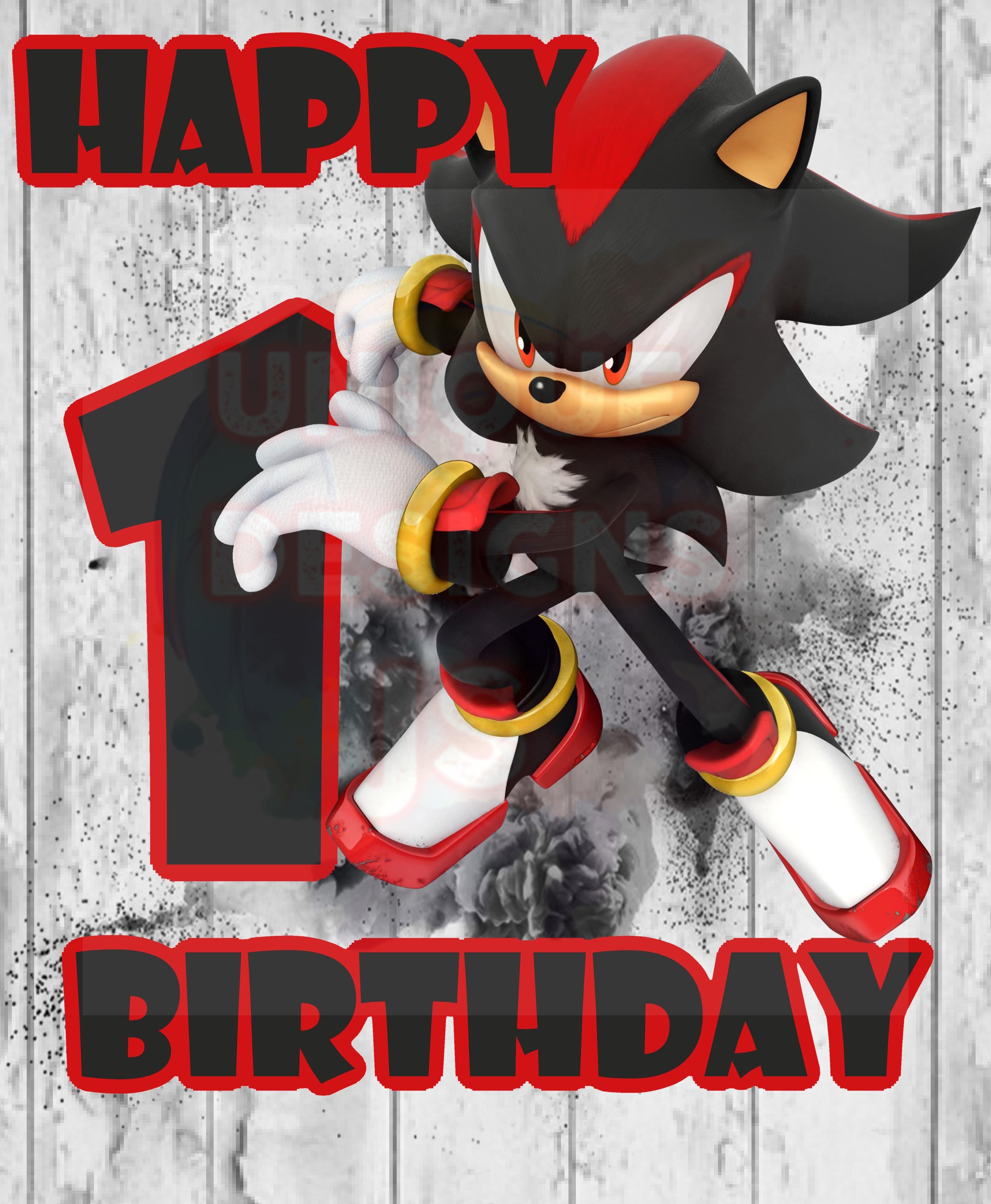 PNG Shadow Happy Birthday Images, Sonic, 300DPI, Instant Download - Etsy