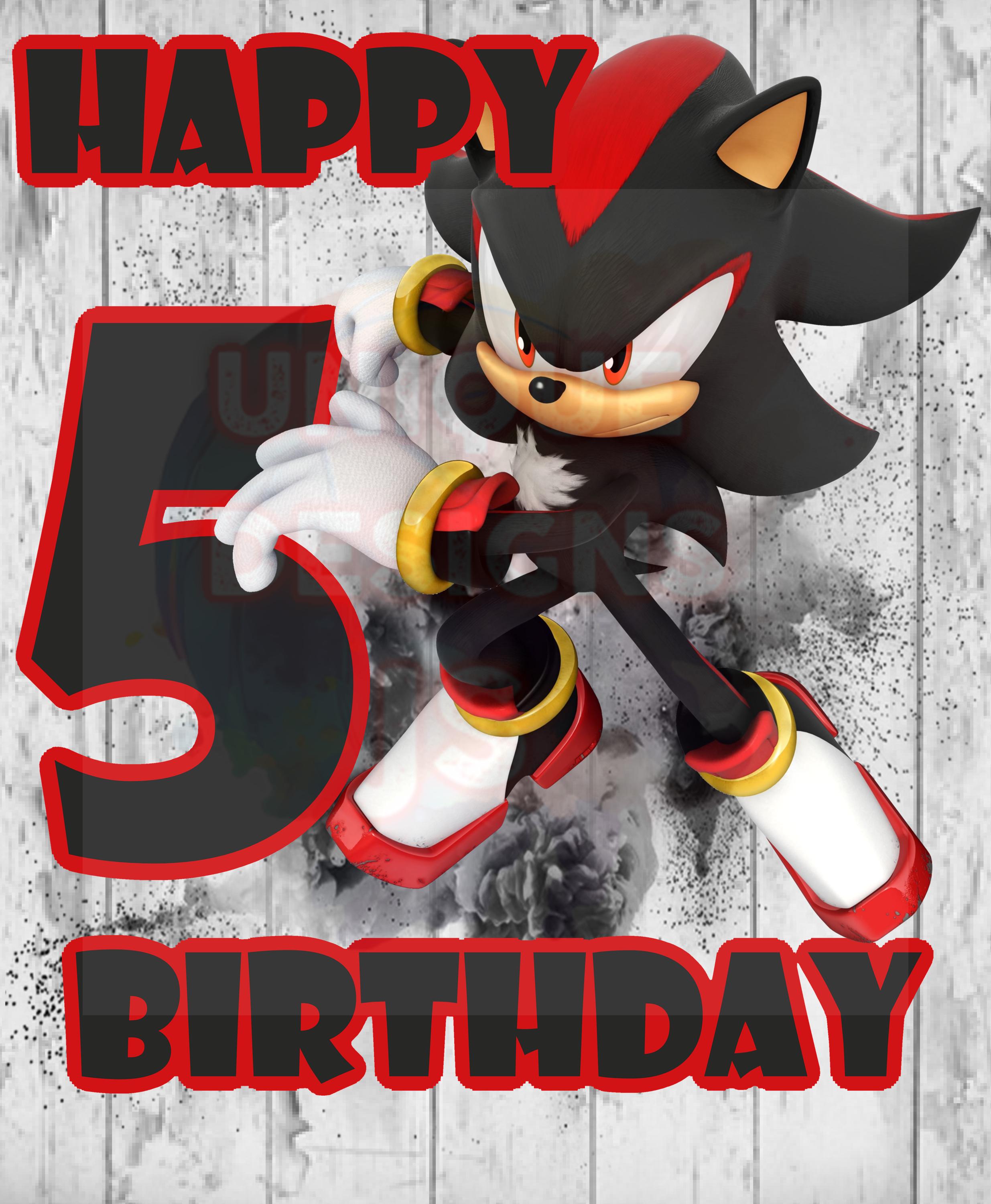 PNG Shadow Happy Birthday Images, Sonic, 300DPI, Instant Download - Etsy
