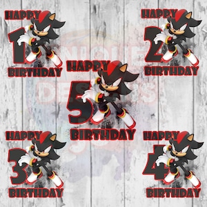 PNG Shadow Happy Birthday Images, Sonic, 300DPI, Instant Download - Etsy