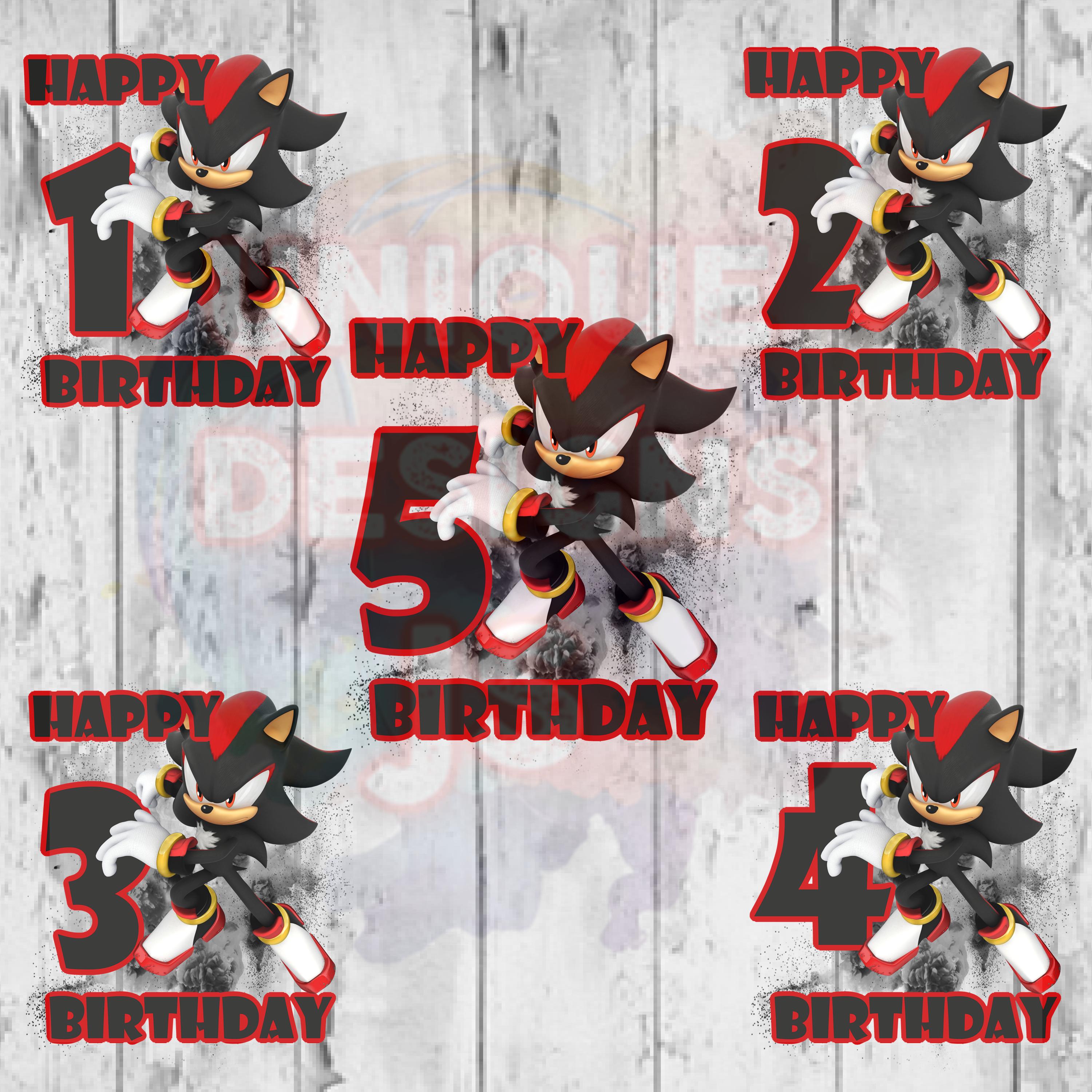 PNG Shadow Happy Birthday Images, Sonic, 300DPI, Instant Download - Etsy