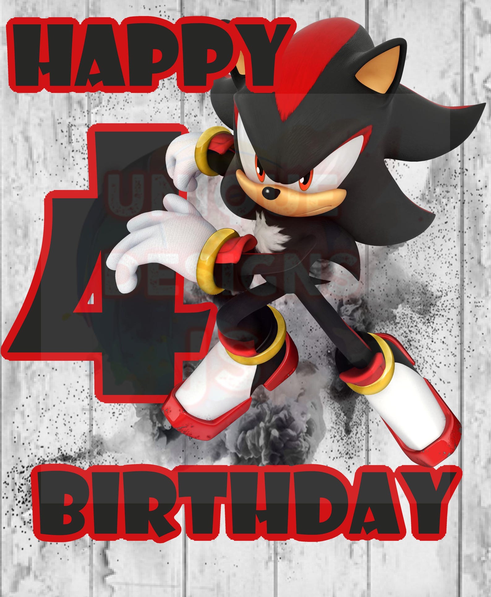 PNG Shadow Happy Birthday Images, Sonic, 300DPI, Instant Download - Etsy