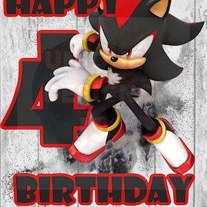 PNG Shadow Happy Birthday Images, Sonic, 300DPI, Instant Download - Etsy