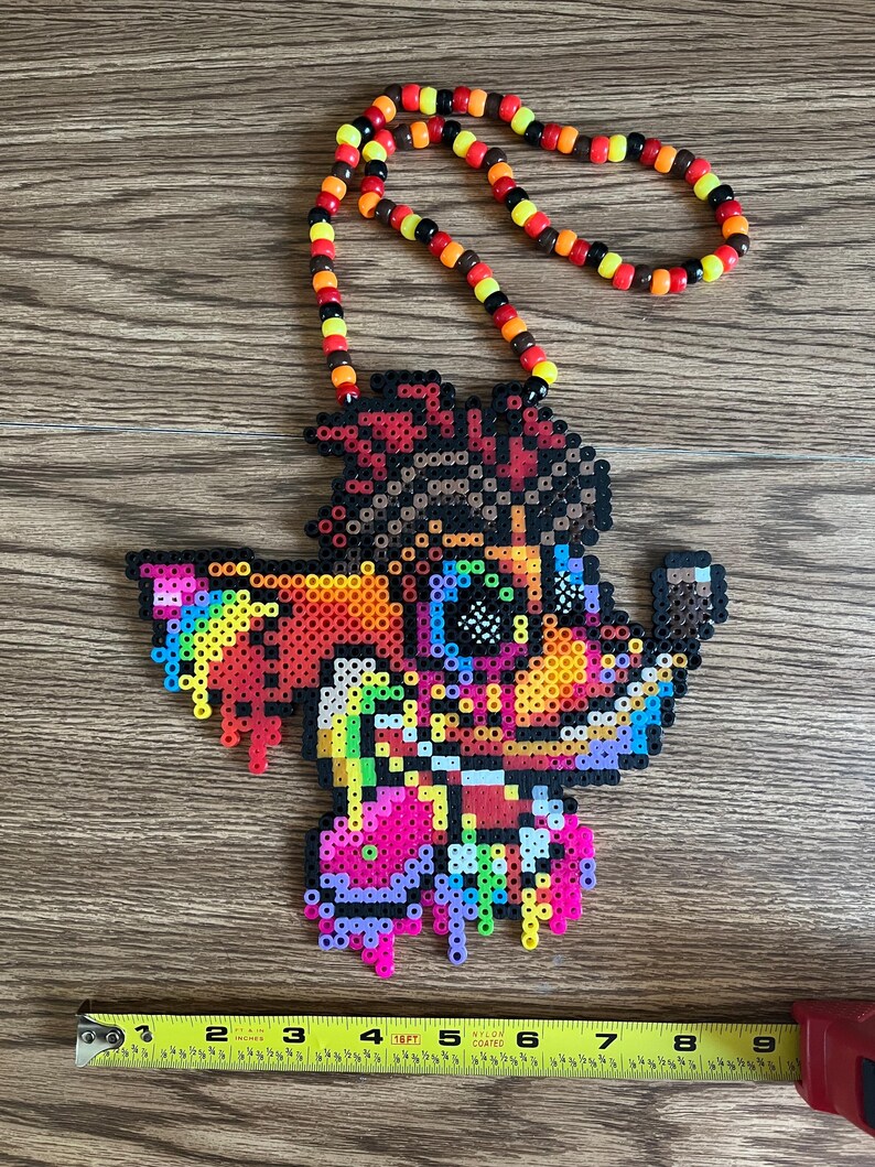 Crash Bandicoot Perler Necklace - Etsy