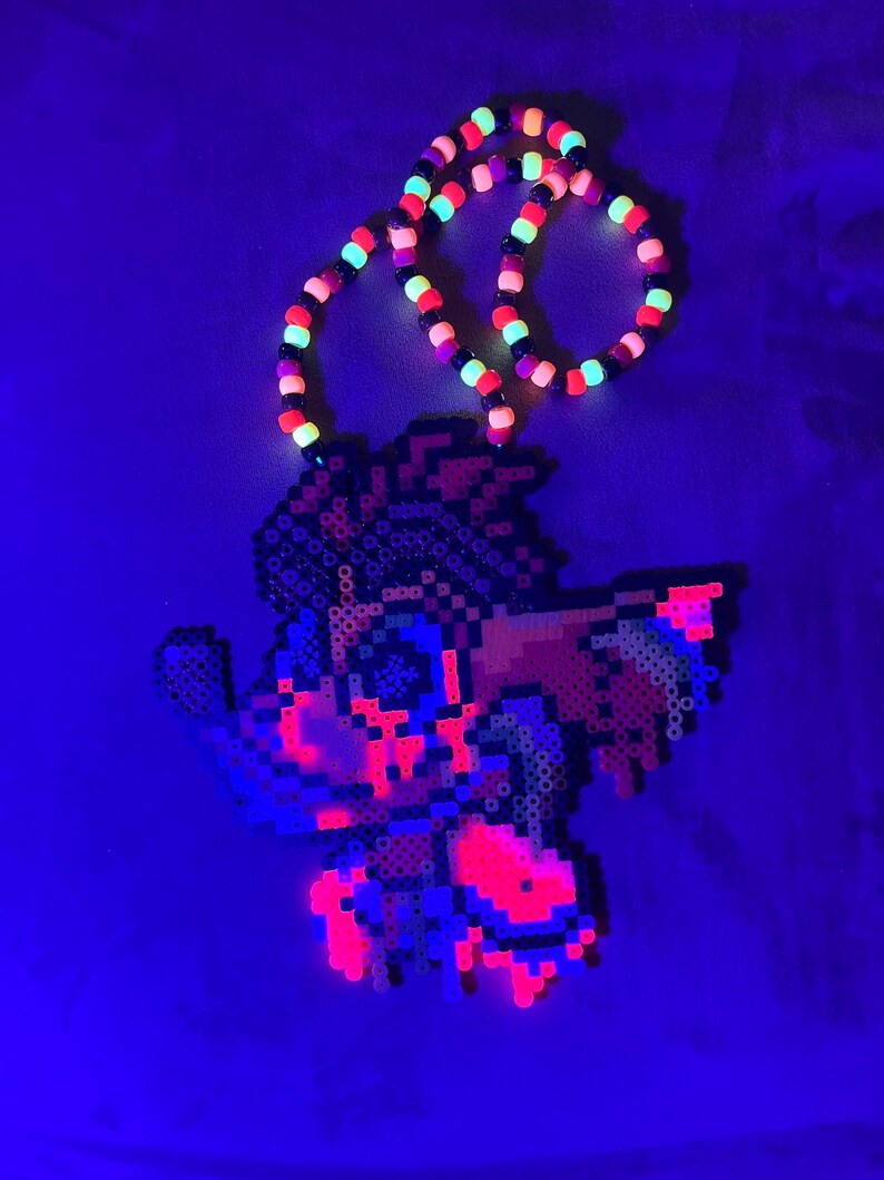 Crash Bandicoot Perler Necklace - Etsy