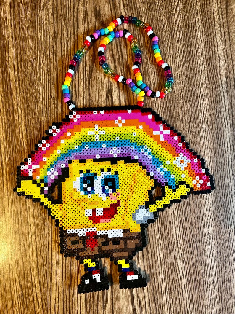 Spongebob Perler Necklace - Etsy
