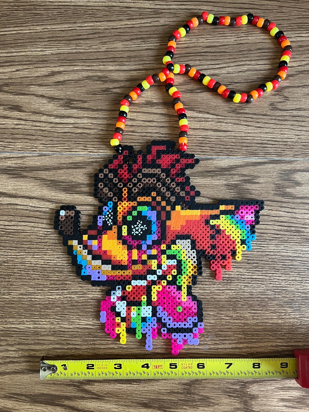 Crash Bandicoot Perler Necklace - Etsy