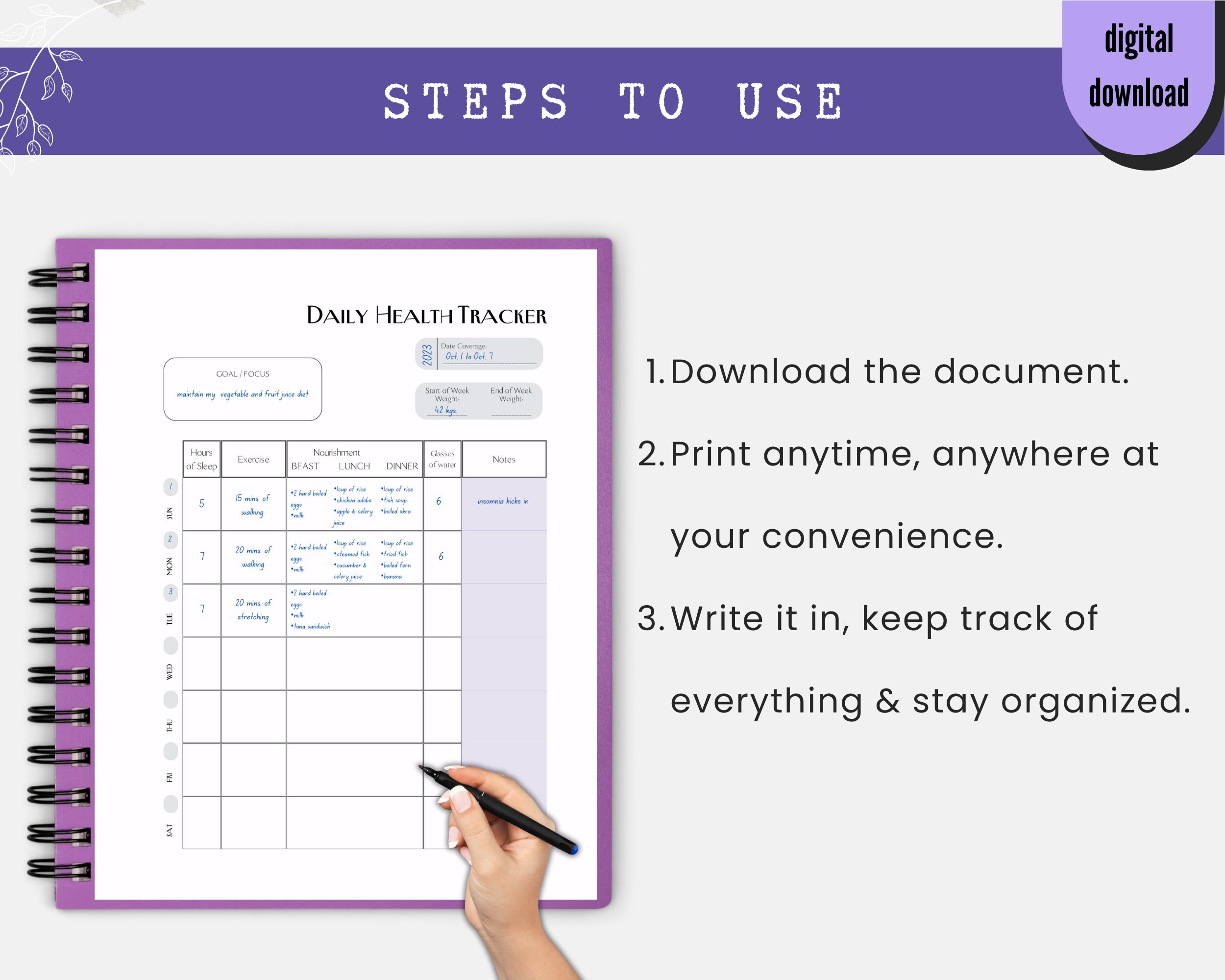 Cancer Journey Journal Printable Planner for Self-care and Reflection ...