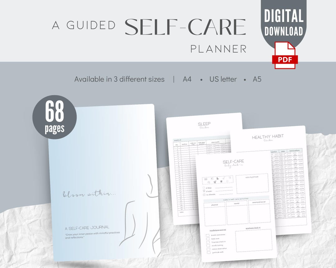 Ultimate Self-care & Wellness Bundle Printable | Planner Journal ...