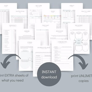 Ultimate Self-care & Wellness Bundle Printable | Planner Journal ...