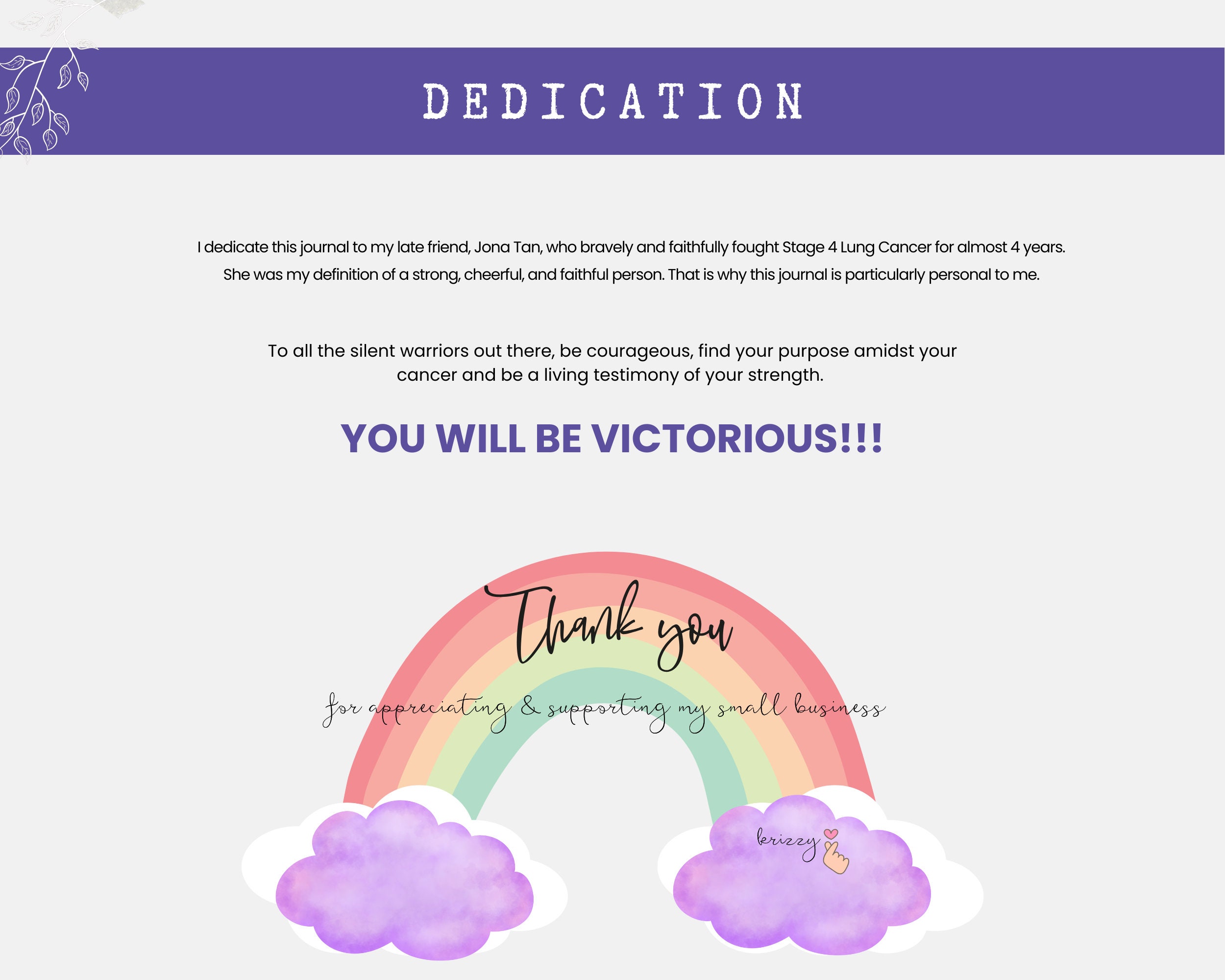 Cancer Journey Journal Printable Planner for Self-care and Reflection ...