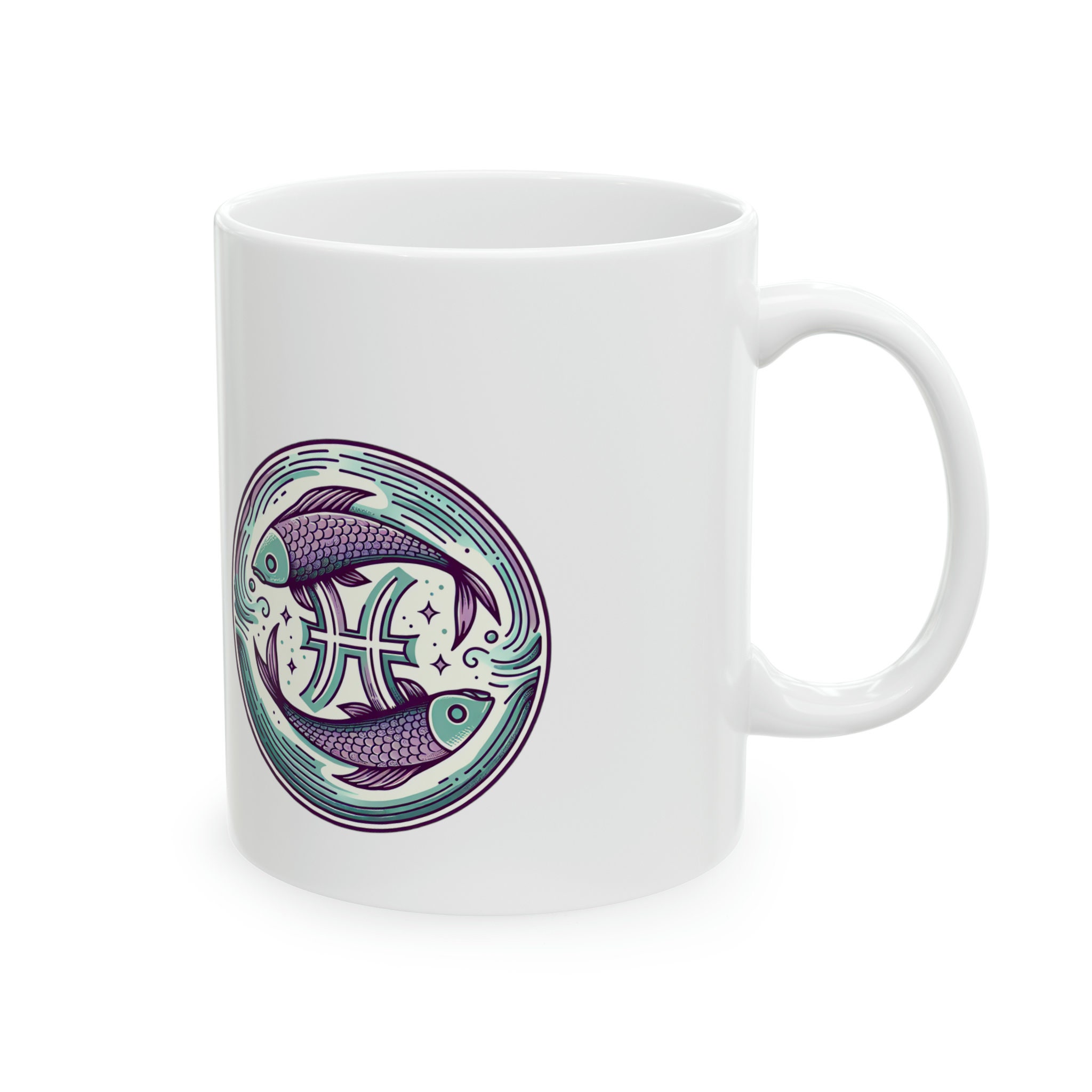 Pisces Ceramic Mug, 11oz - Etsy