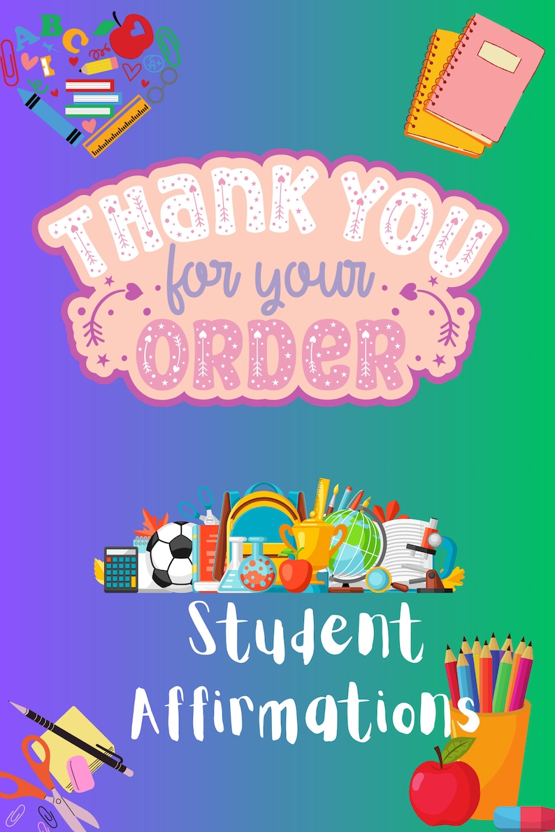 75 Digital Student Affirmations (printable) - Etsy