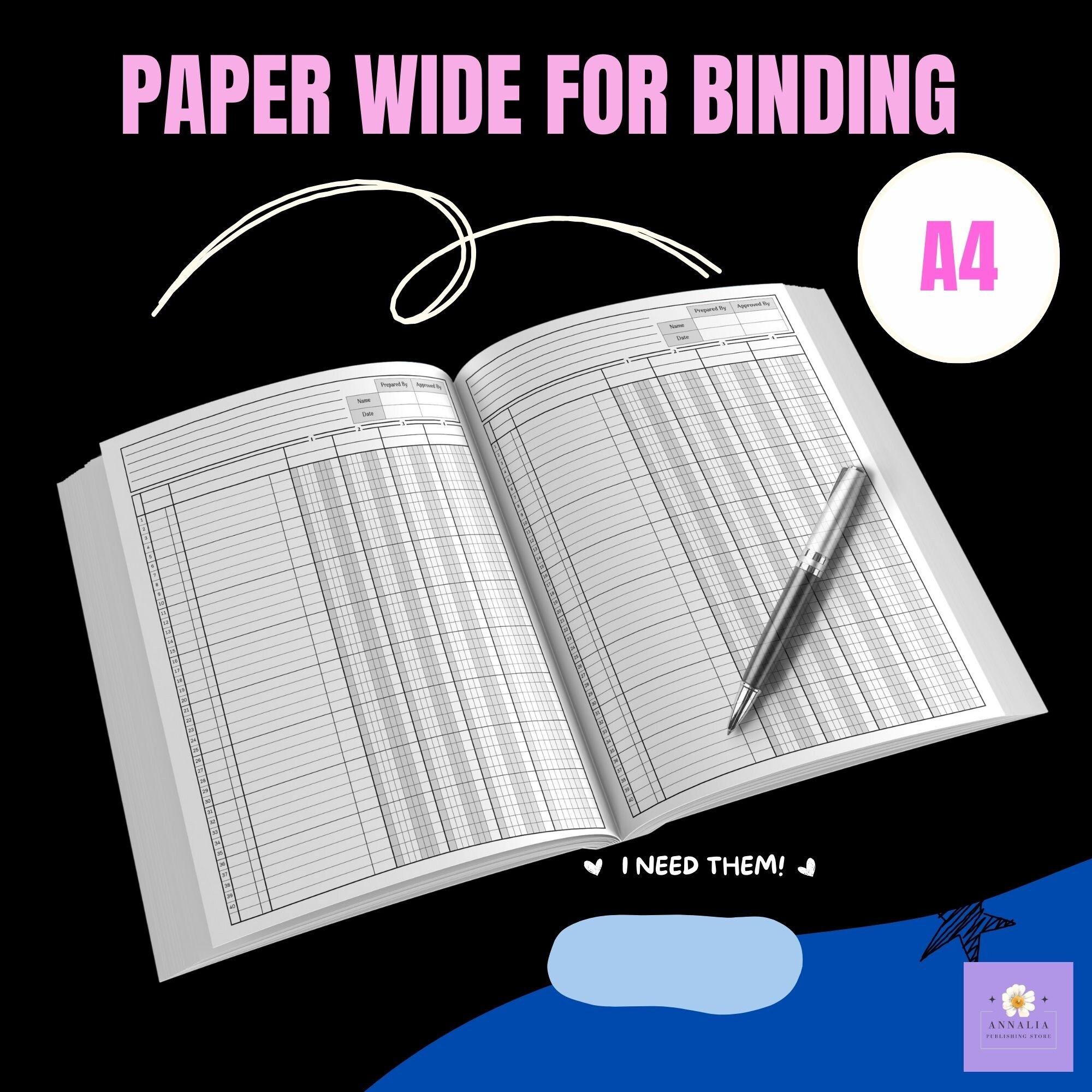 Accounting Ledger Printable Column Paper/tables for - Etsy