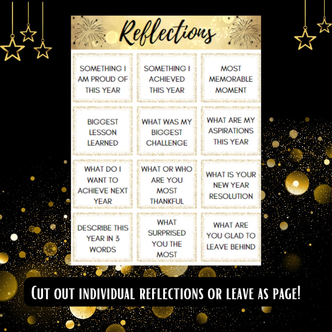 Printable New Year's Eve Party Games Bundle, Charades, Reflections ...