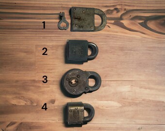 Iron Heart Lock and Keys Old Fashion Lock and Key Antique Style Iron ...