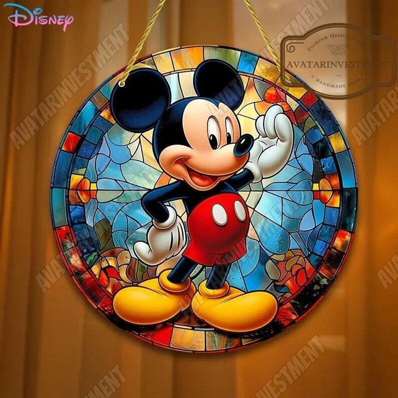 Mickey Suncatcher, Disney Mickey Acrylic Window Decor, Disneyland ...