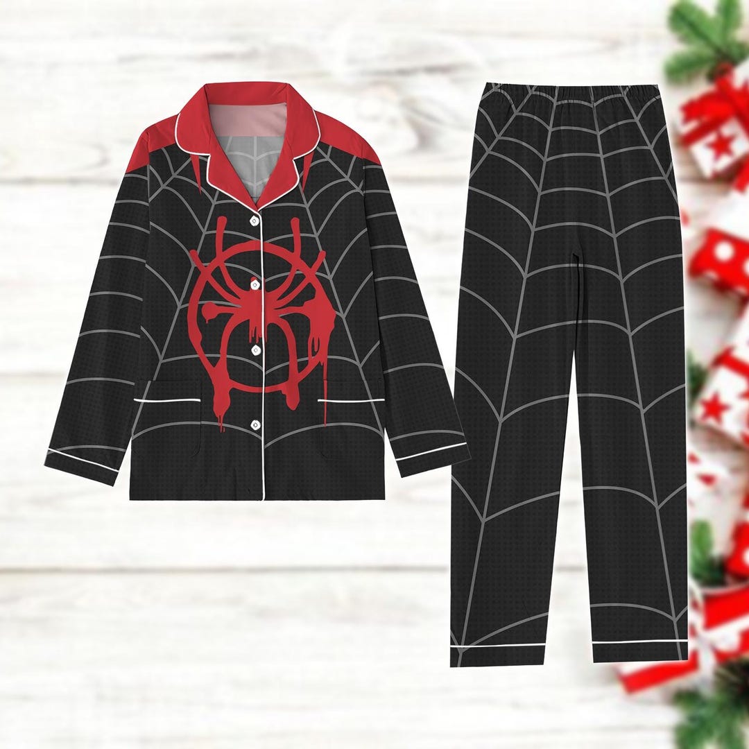 Christmas Spiderman Cosplay Pajamas Set, Superhero Costume Family ...