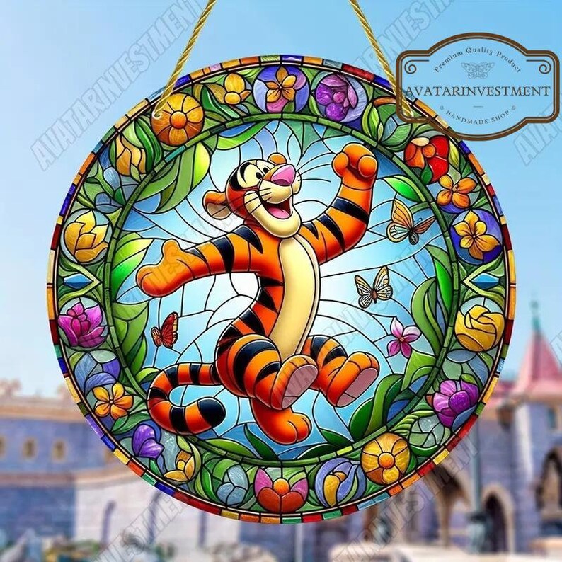 Disney Tigger Suncatcher, Disney Tigger Acrylic Window Decor, Tigger ...