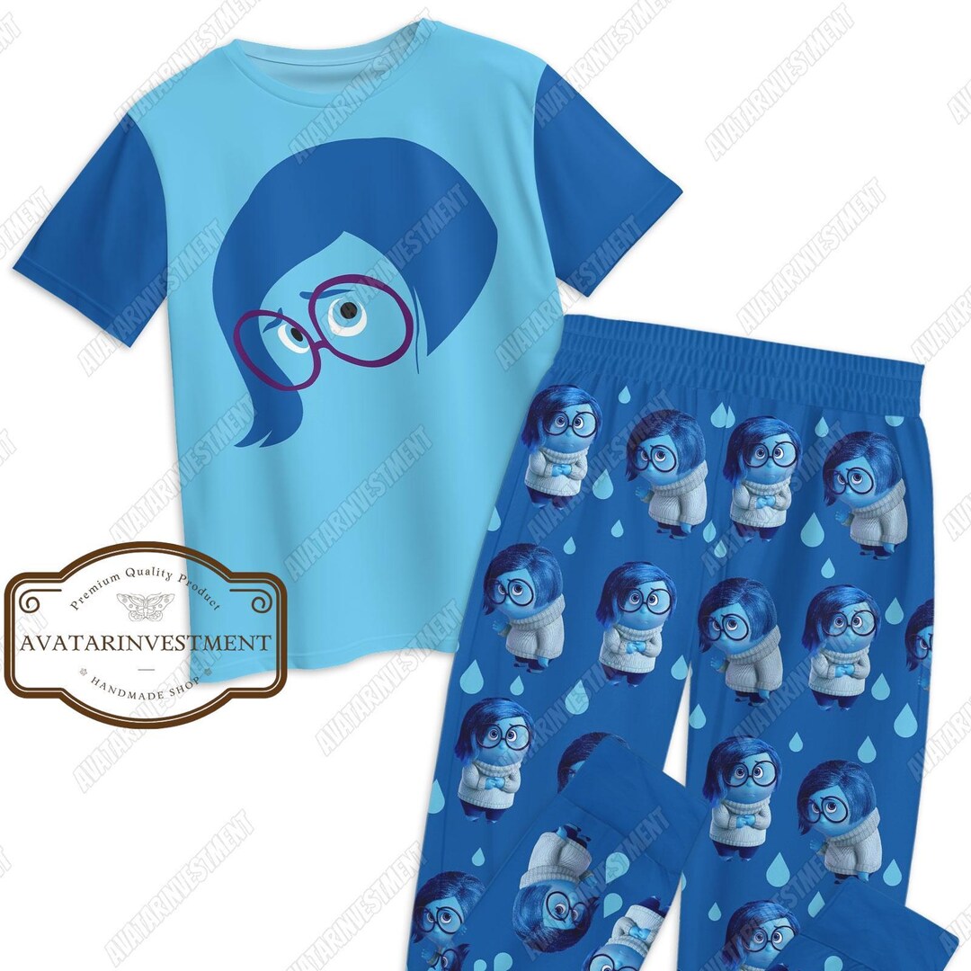 Sadness Inside Out T-shirt and Pants, Inside Out Pajamas, Sadness ...