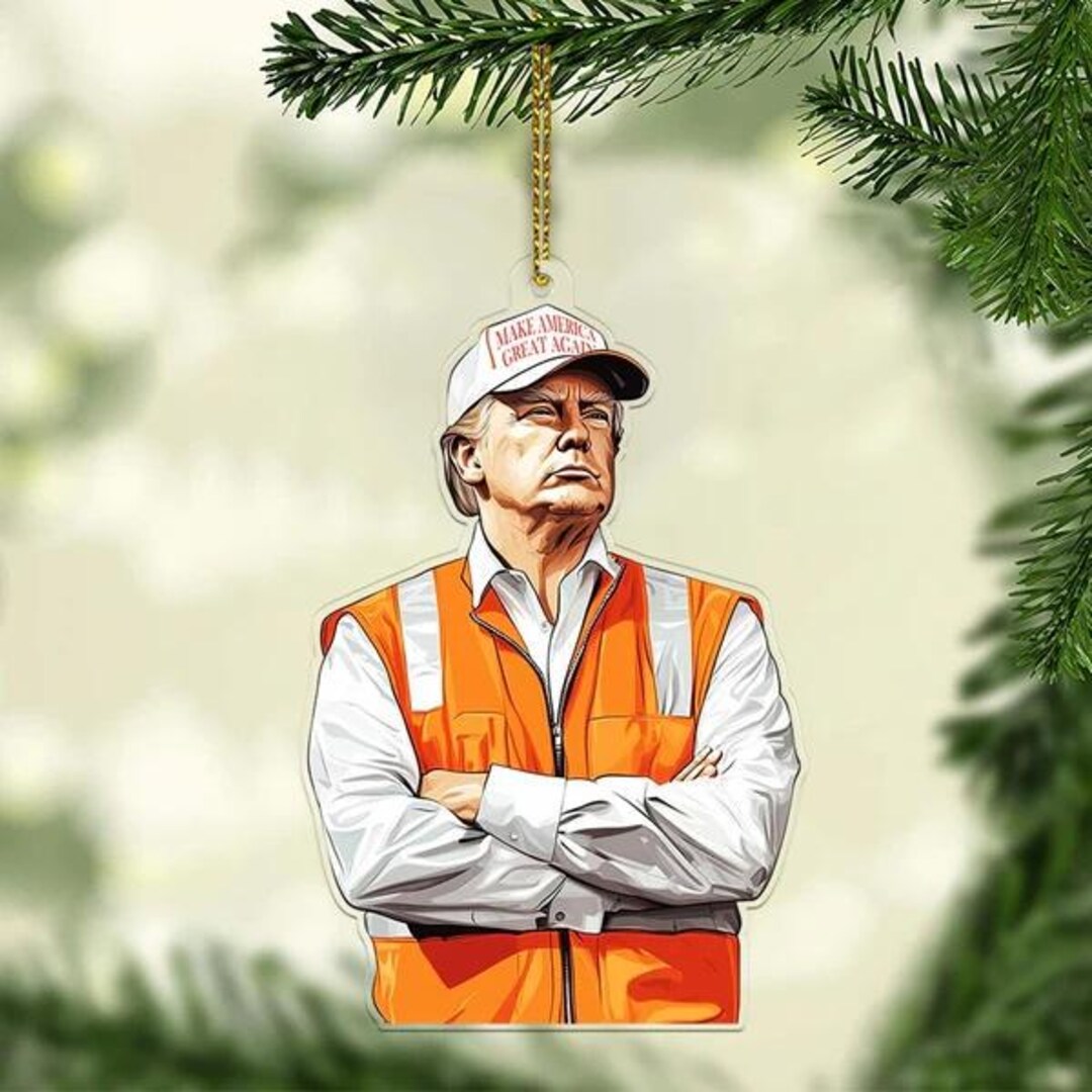 Trump MAGA 2024 Ornament, Christmas Trump Acrylic Ornament, 47th ...