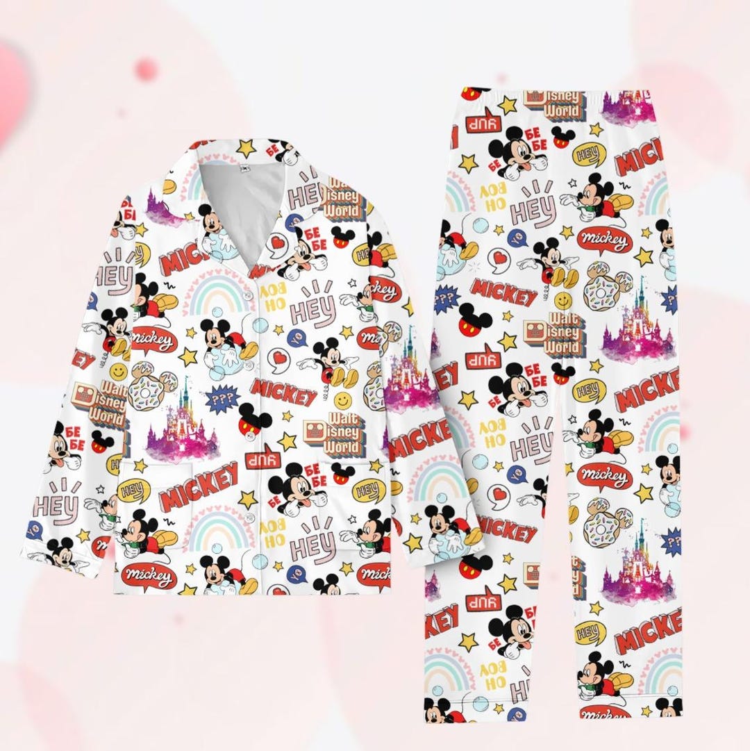 Mickey Disney Pajamas Set, Mickey and Friends Holiday Pajamas, Minnie ...