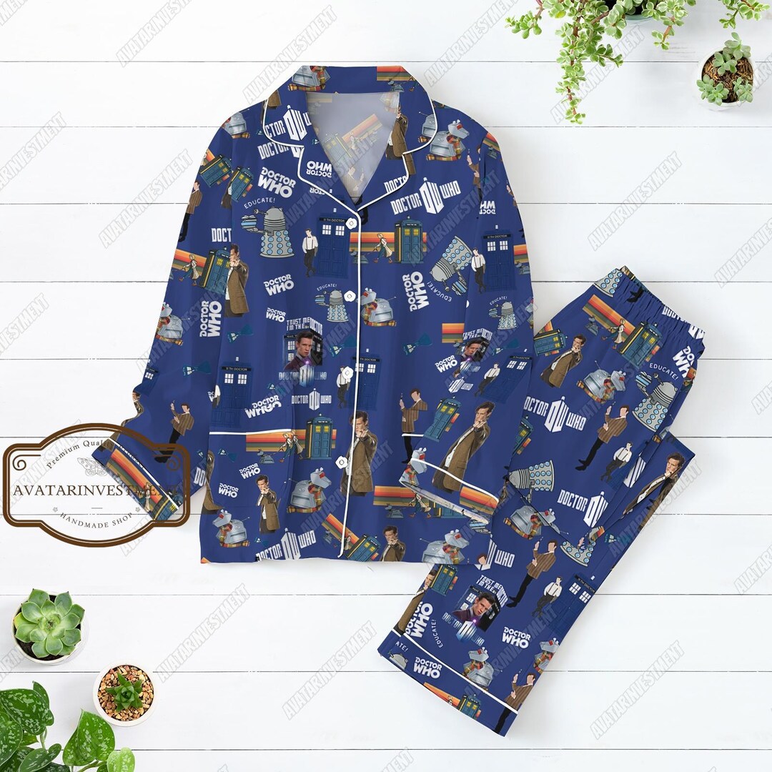 Doctor Who Pajamas Set, Doctor Who Shirt, Doctor Who Pajamas, Doctor ...