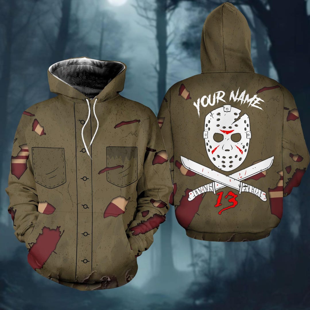 Personalized Jason Voorhees Costume Hoodies Horror Movie Friday the ...