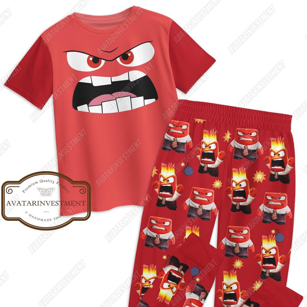 Anger Inside Out T-shirt and Pants, Anger Inside Out Pajamas, Anger ...
