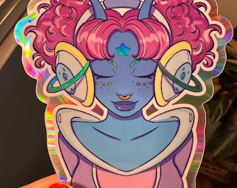 Alien Girl in Bikini Sticker Weatherproof Vinyl Small 2.5 Inch Tall ...