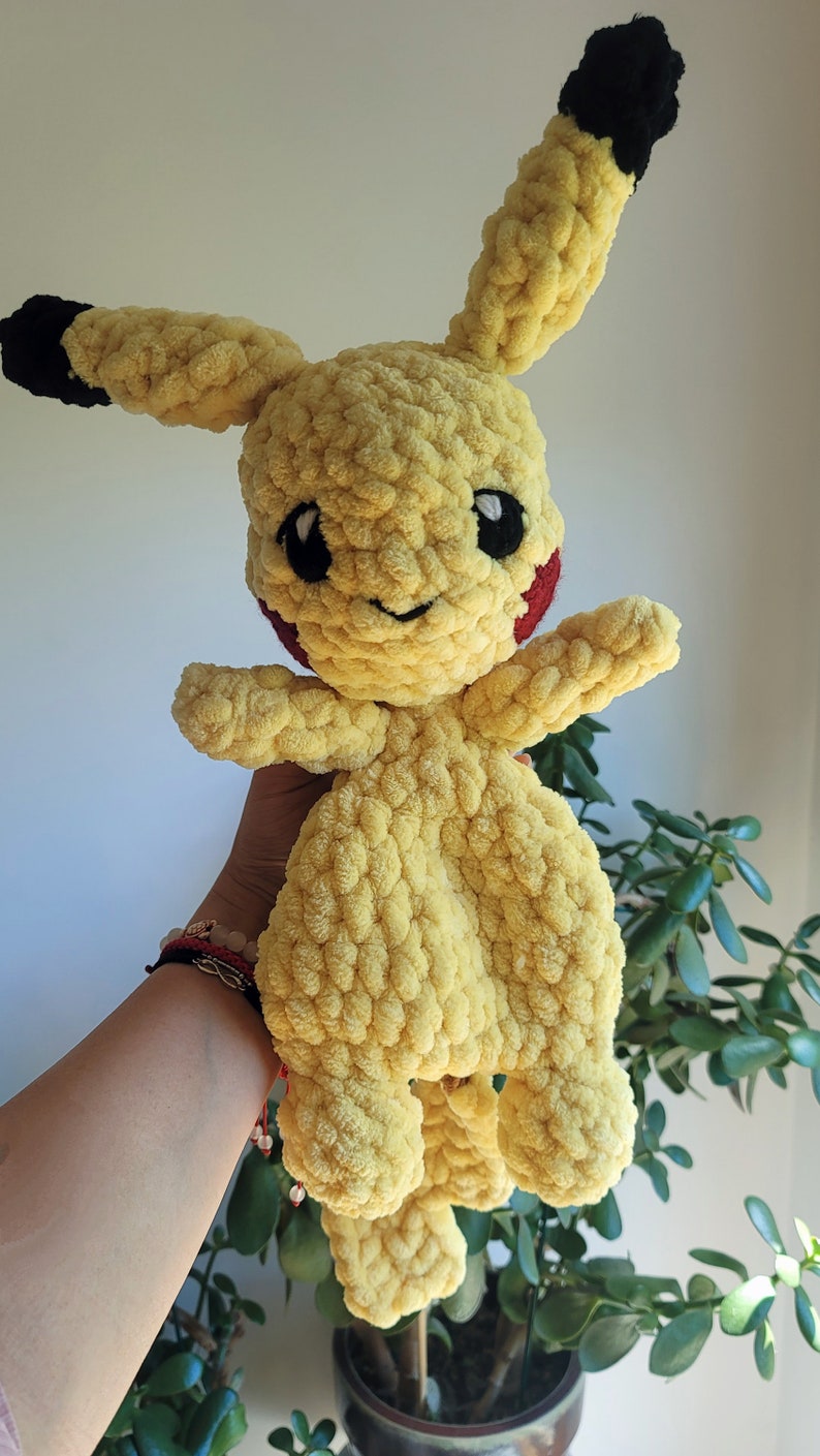 Crochet Pika Snuggler Amigurumi Plushie | Pika Electric Mouse | Comfort ...
