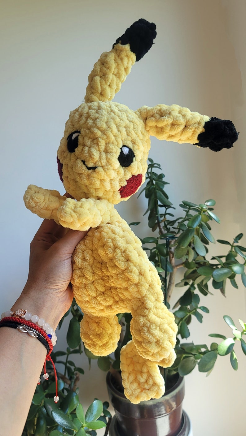 Crochet Pika Snuggler Amigurumi Plushie | Pika Electric Mouse | Comfort ...