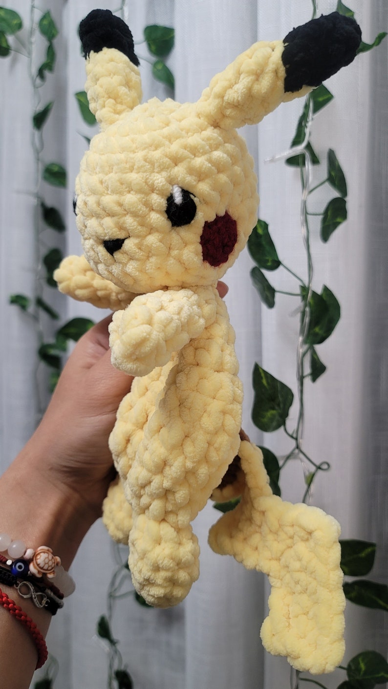 Crochet Pika Snuggler Amigurumi Plushie | Pika Electric Mouse | Comfort ...