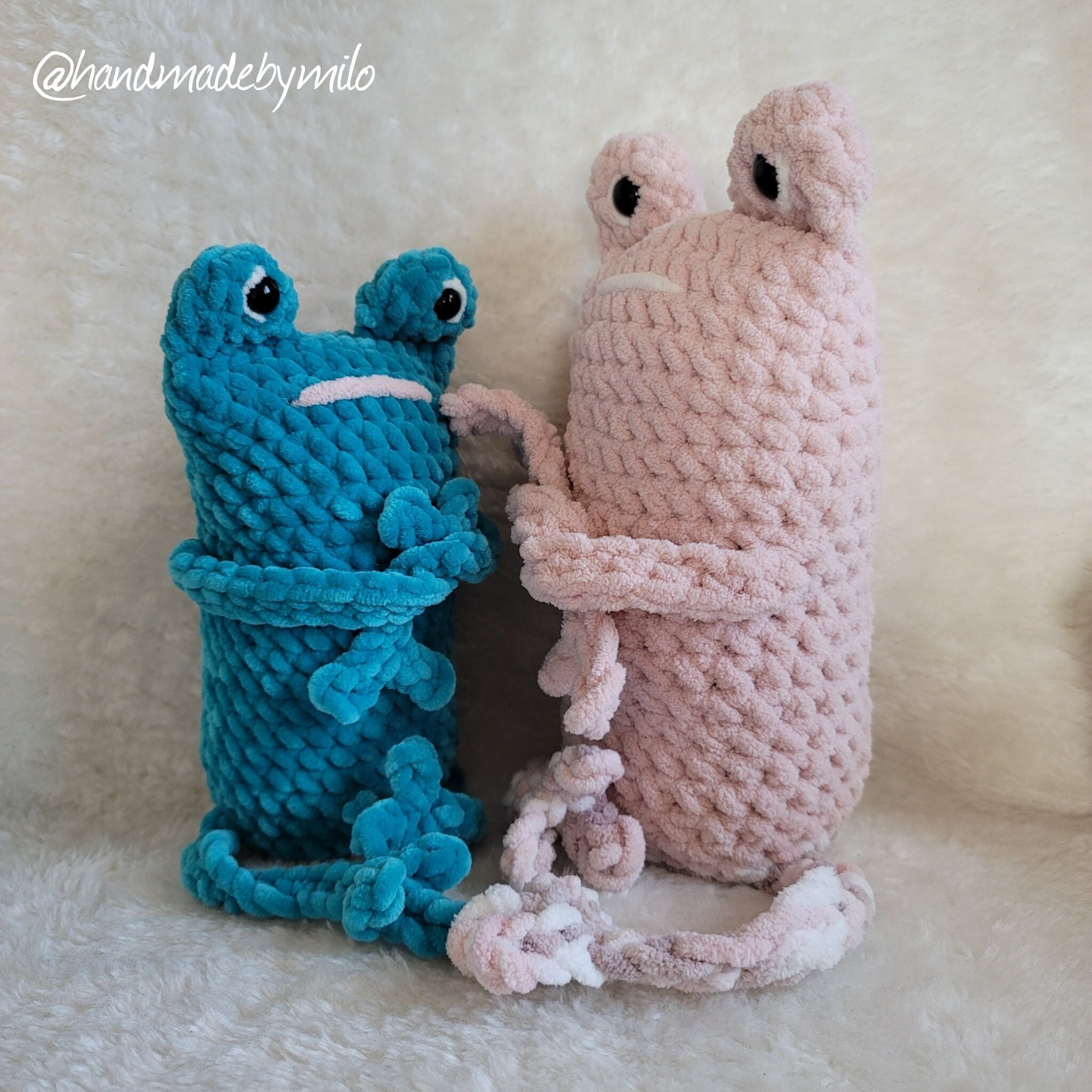 Cute Chunky Leggy Frog Plushie | Handmade Amigurumi Crochet | Size ...