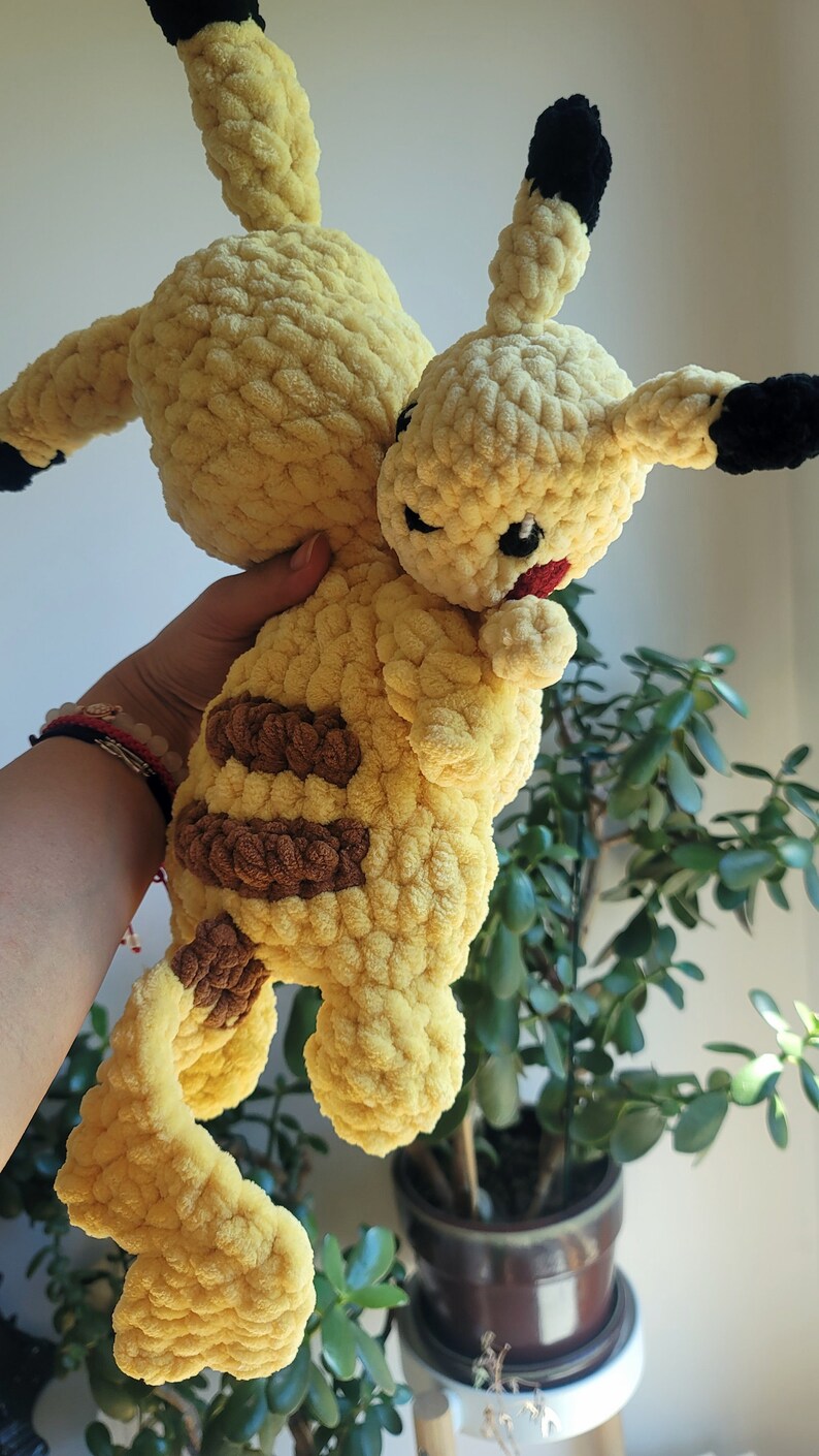 Crochet Pika Snuggler Amigurumi Plushie | Pika Electric Mouse | Comfort ...