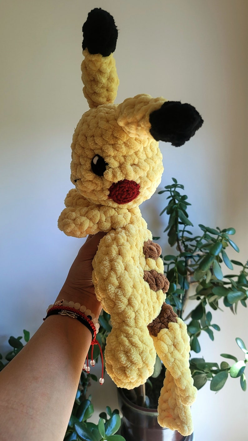 Crochet Pika Snuggler Amigurumi Plushie | Pika Electric Mouse | Comfort ...