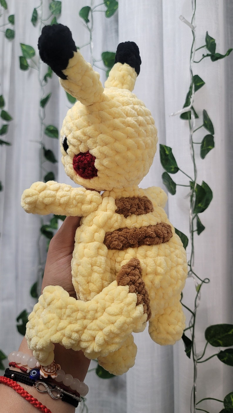 Crochet Pika Snuggler Amigurumi Plushie | Pika Electric Mouse | Comfort ...