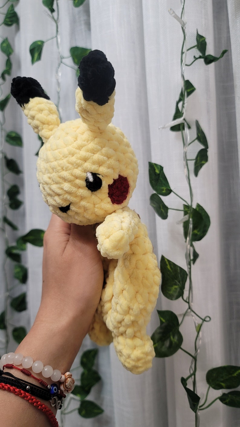 Crochet Pika Snuggler Amigurumi Plushie | Pika Electric Mouse | Comfort ...