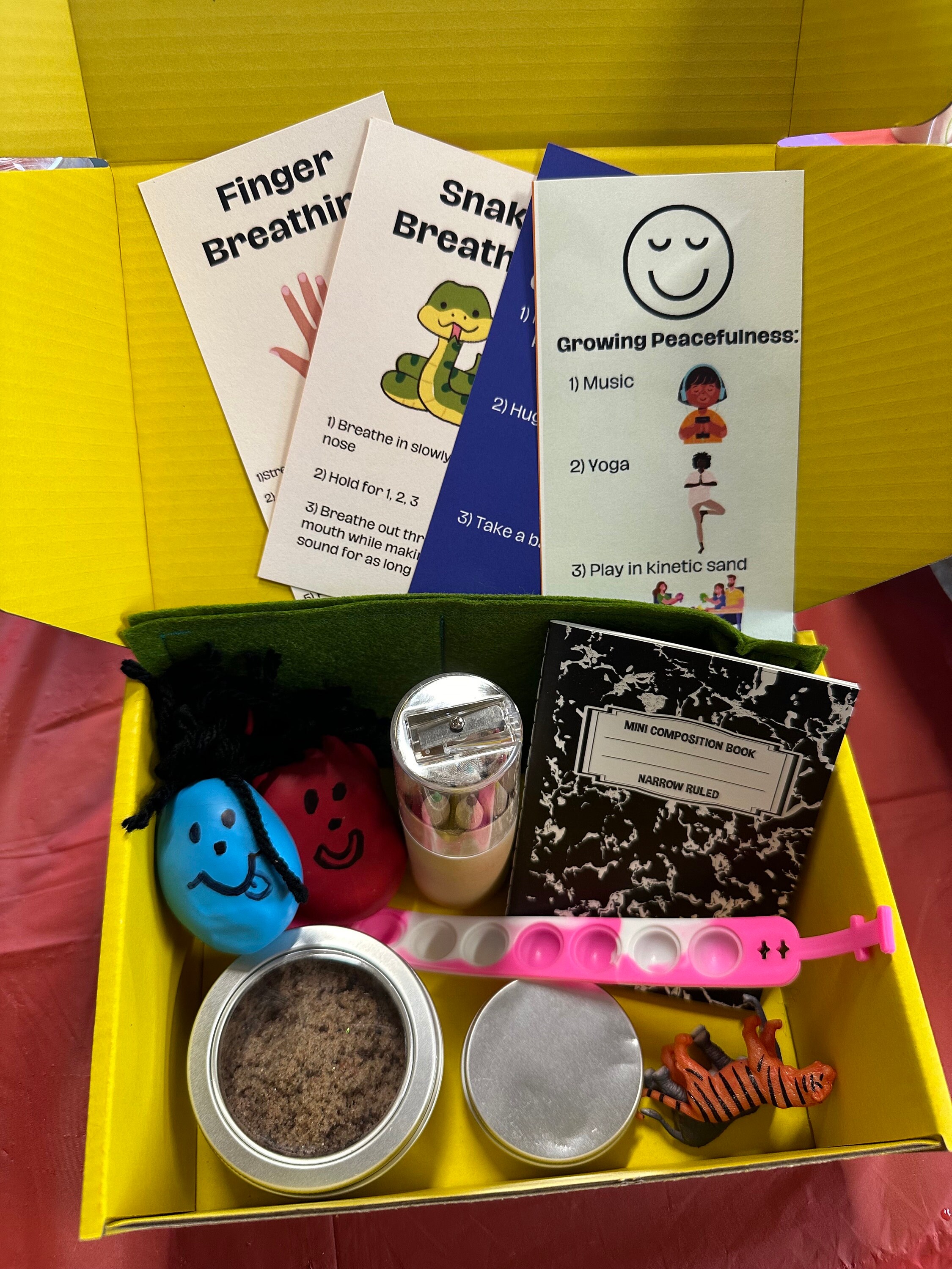 YELLOW Calm Down Kit Feeling Kit Fidget Kit Sensory Kit - Etsy