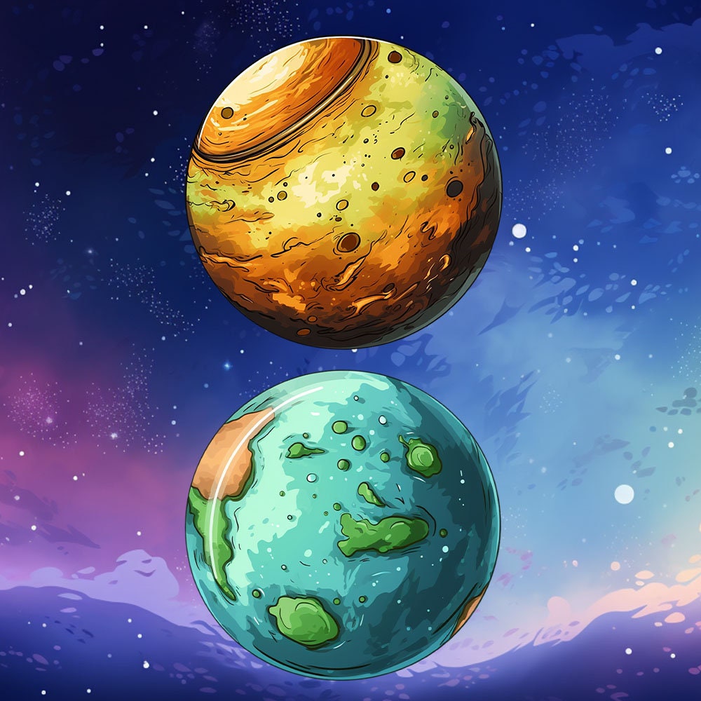 Transparent Planet Pngs: Digital Files for Cosmic Creativity - Etsy