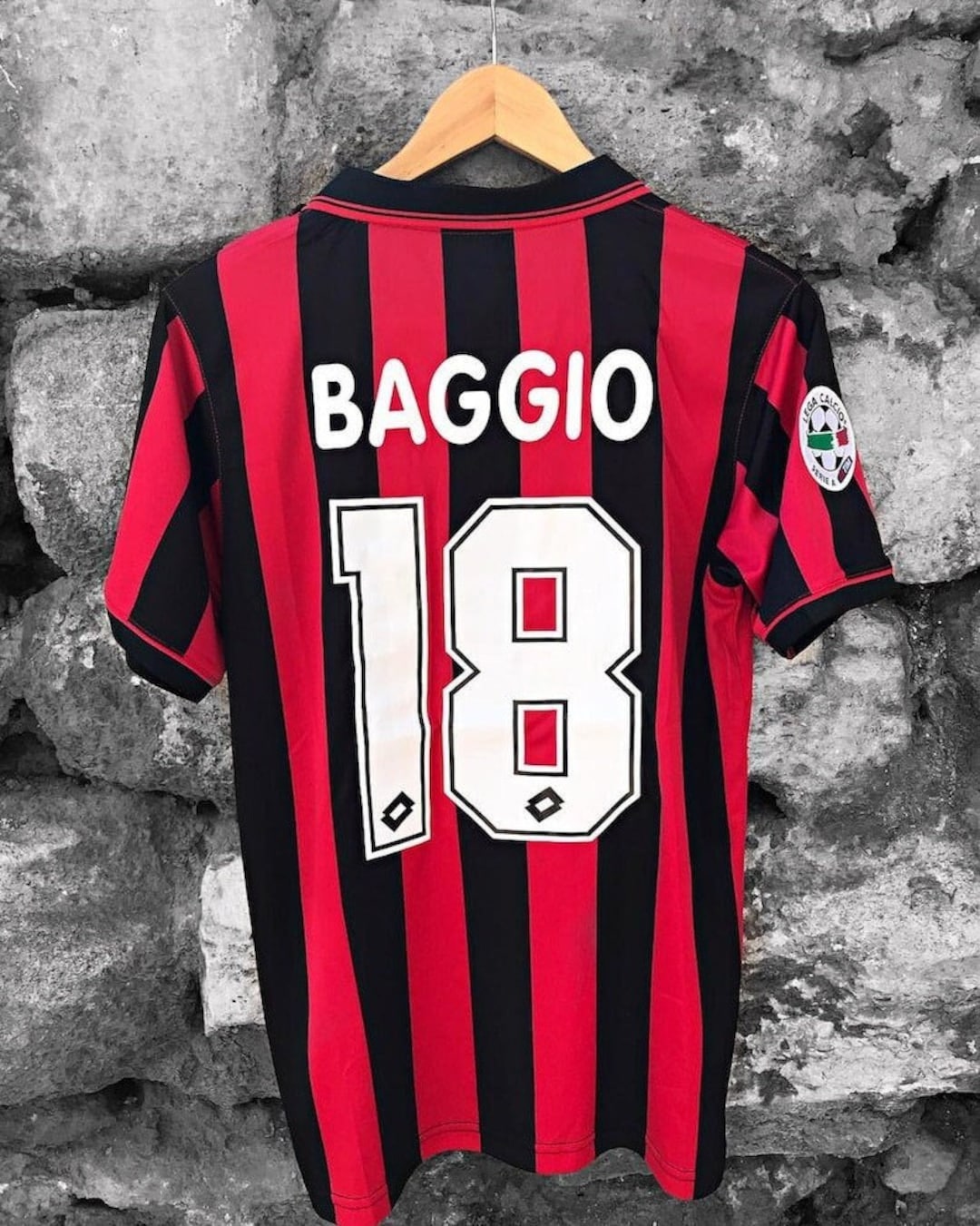 AC Milan Baggio 1996-1997 Home Shirt Classic Kit, AC Milan Baggio ...