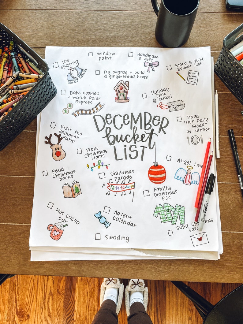 December Bucket List - Etsy