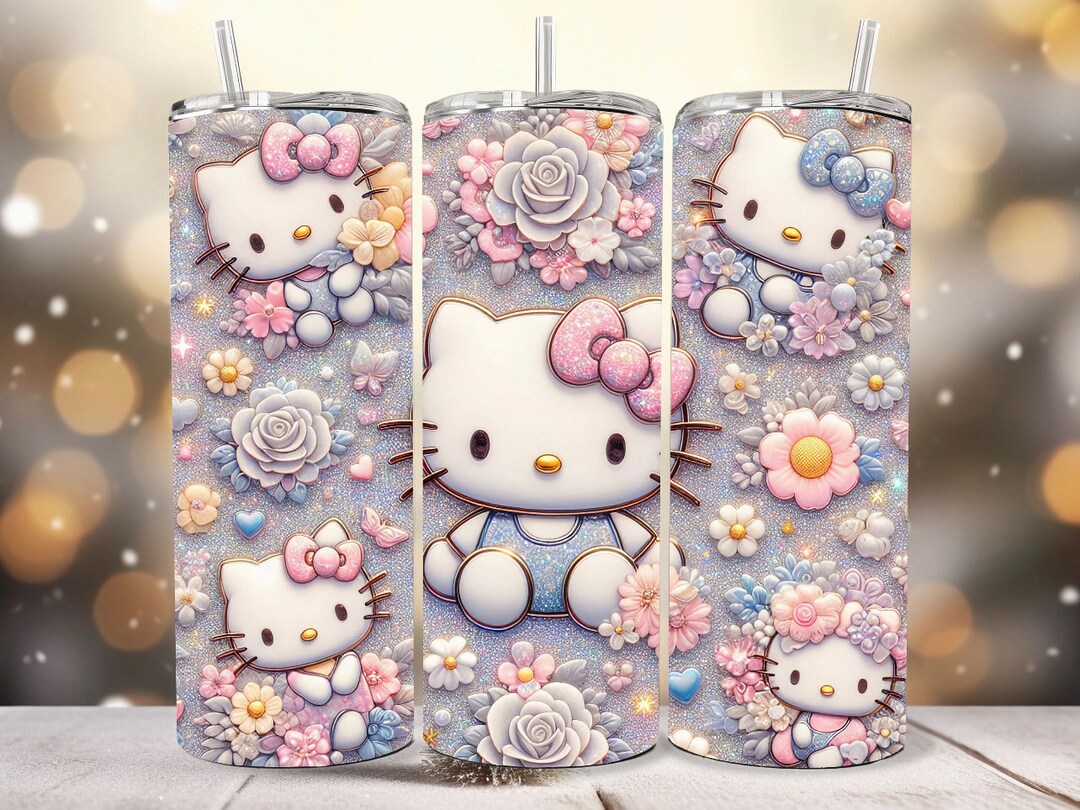 Hello Kitty Roses 20oz Tumbler - Etsy