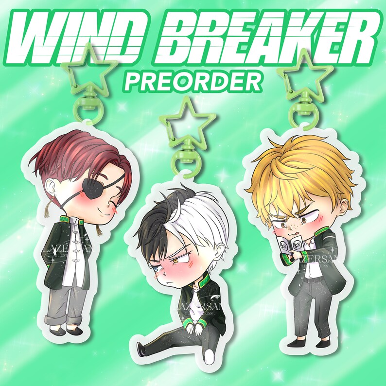 PREORDER Wind Breaker Chibi Keychains Bofurin - Etsy