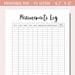 Body Measurements Log Printable/ Fitness Tracker Printable/fitness ...