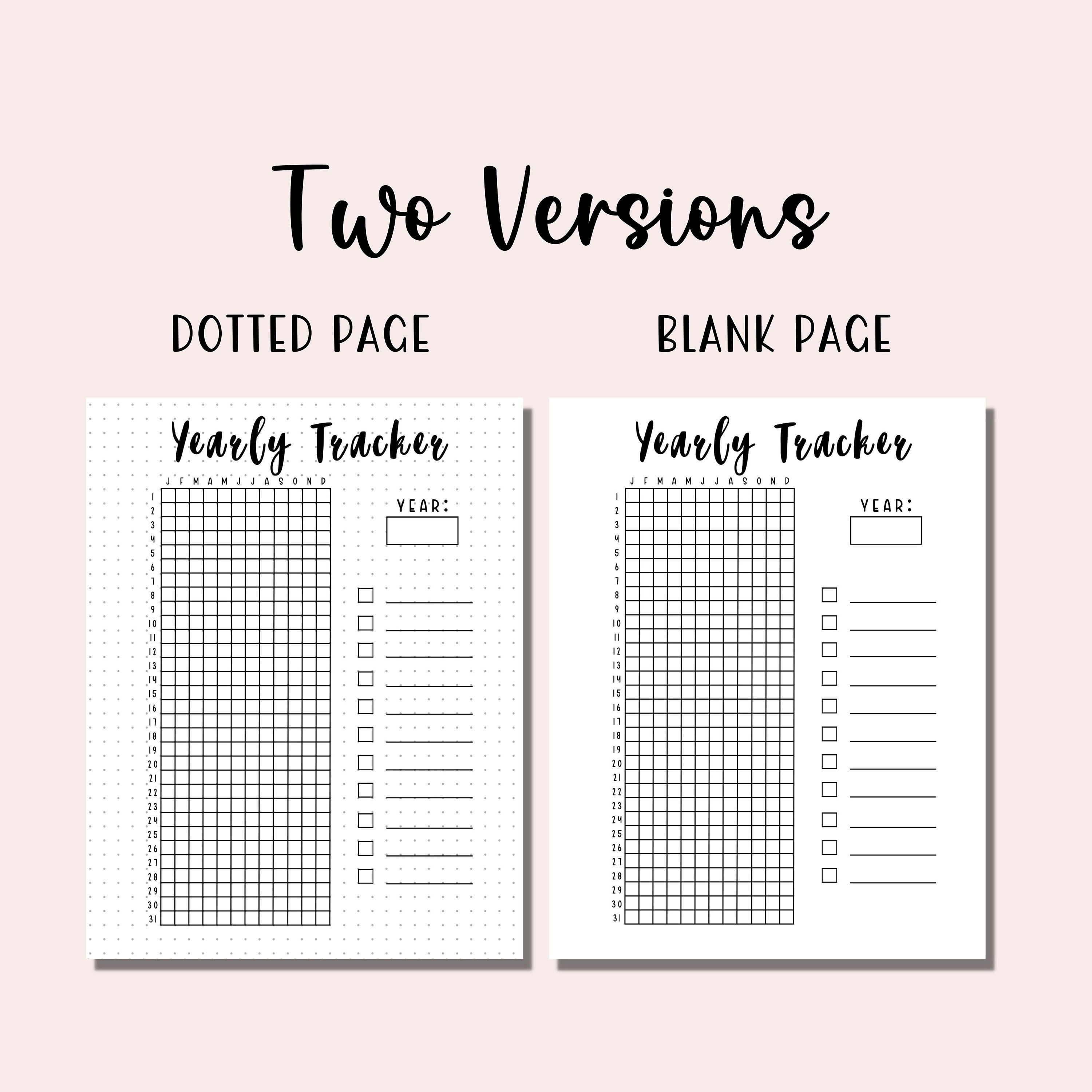 Yearly Habit Tracker Printable / Annual Goal Tracker / Planner 2025 ...