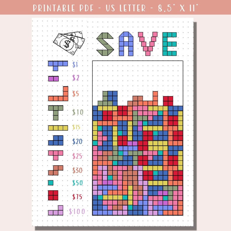 Savings Tracker Printable / Money Savings Challenge / Budget Tracker ...