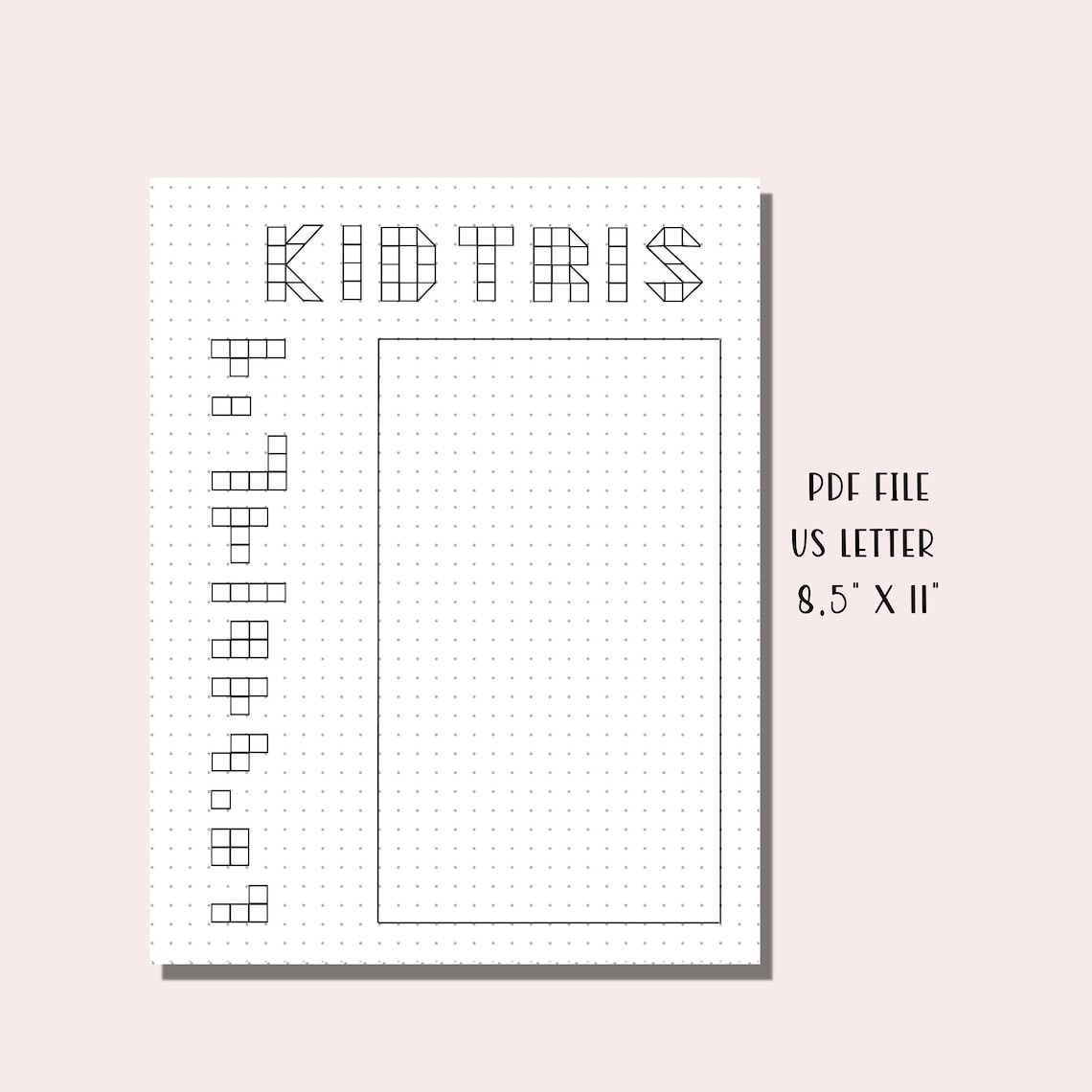Tetris/style Kids Chore Chart Printable / Daily Kids Routine Chart ...