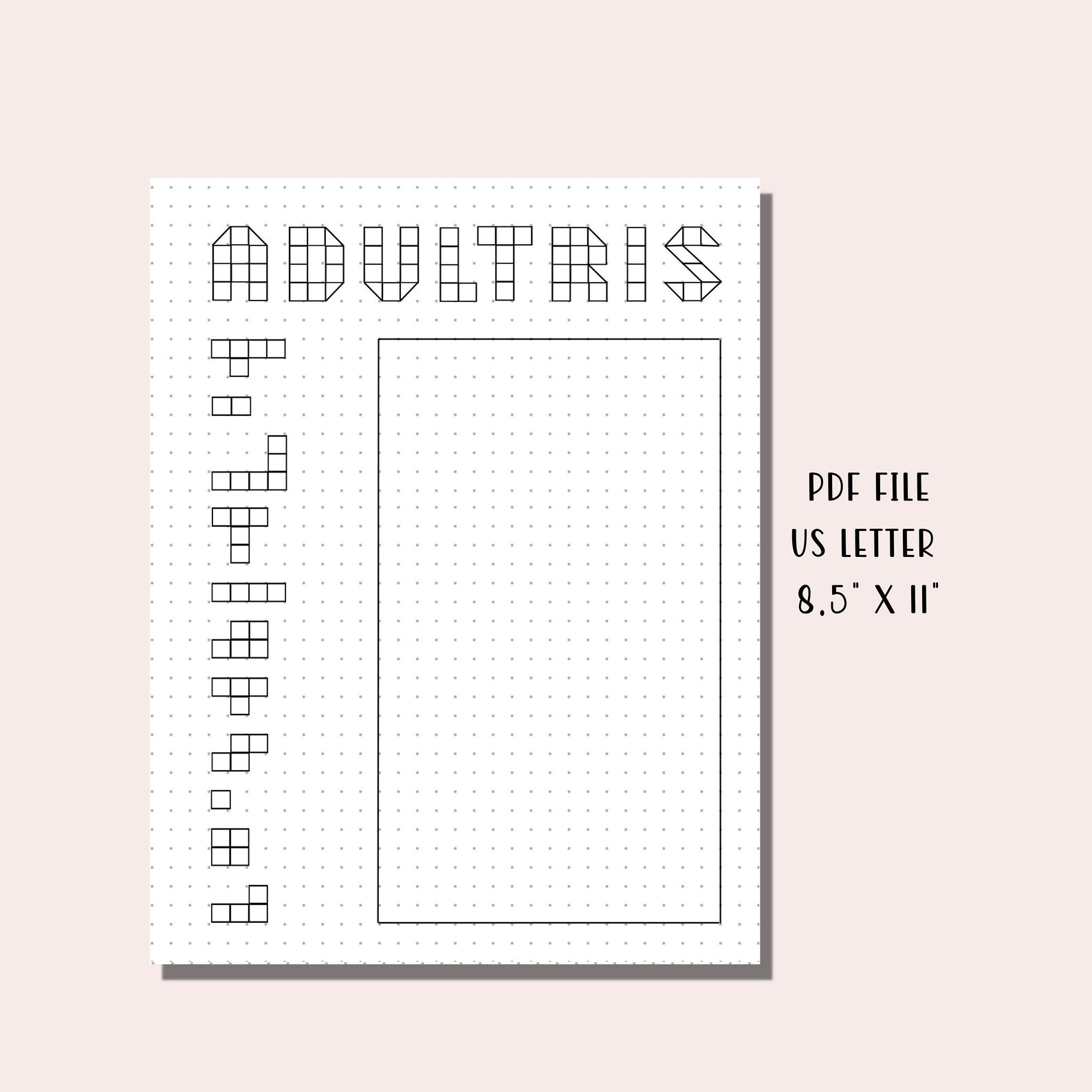 Adultris Tracker Printable / Tetris Habit Tracker Adulting Tracker / A5 ...